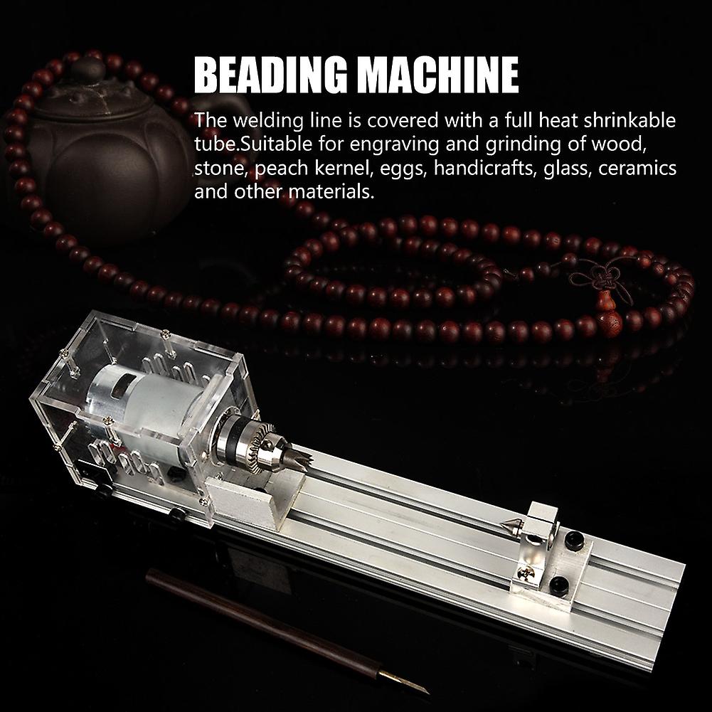 Beading Machine Mini DIY Woodworking Lathe Miniature Buddha Pearl Lathe ...