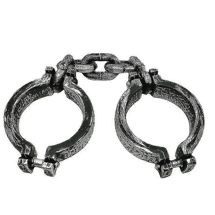 Gyfdym Prisoner Shackles Plastic Chains Halloween Decoration Jail Prop ...
