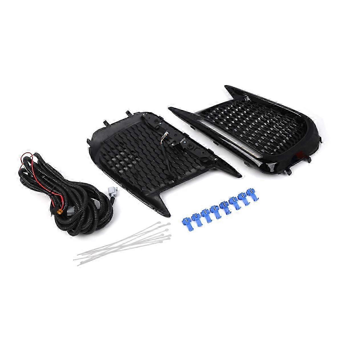 LED Fog Lights Bezel White DRL & Amber Turn Signal for 2018-2021 ...