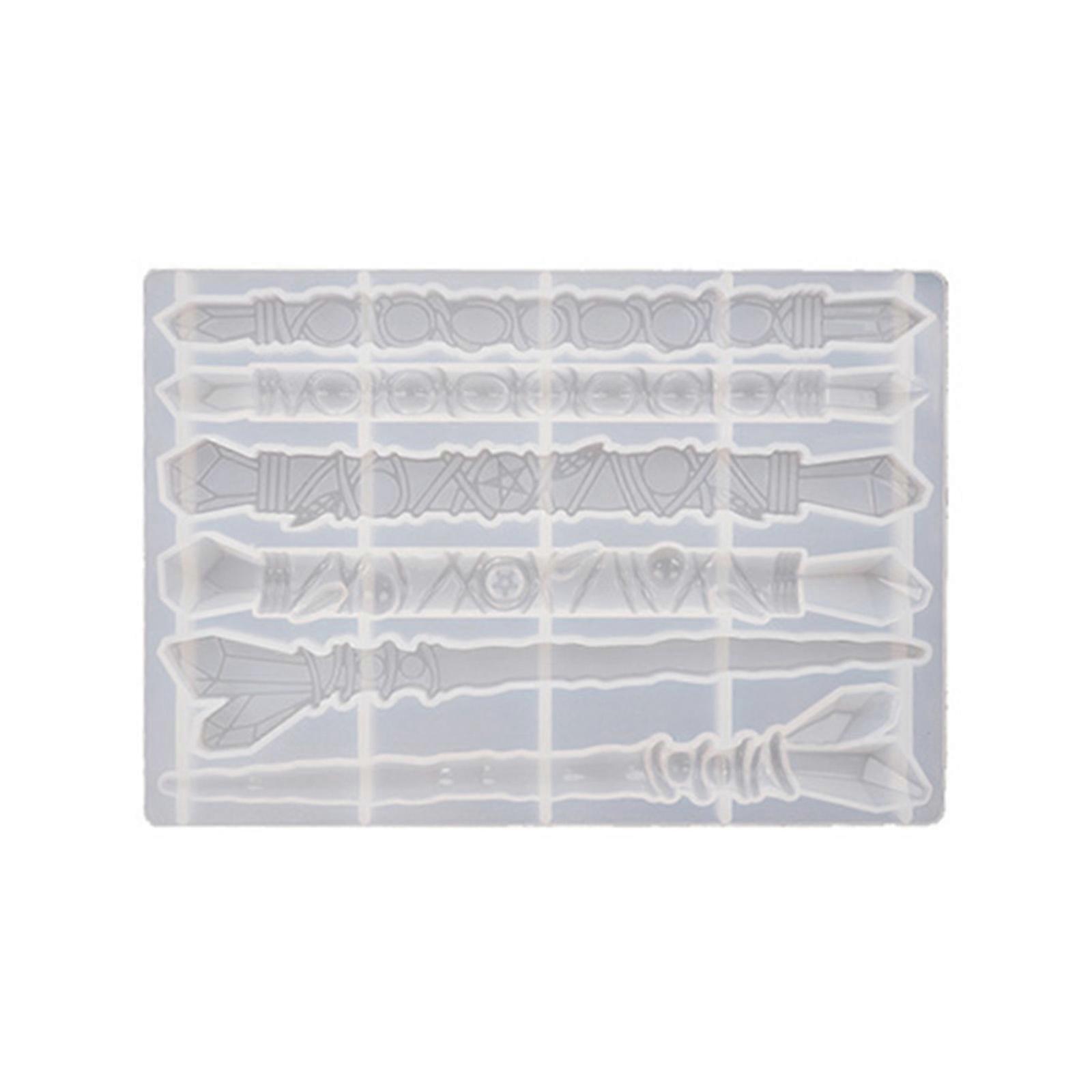 Silicone Magical Wand Mould with 6 Different Unique Pattern DIY Epoxy ...
