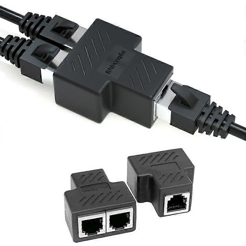 RJ45 Female Splitter Connectors 1 to 2 Port Female CAT 5/CAT 6 LAN ...