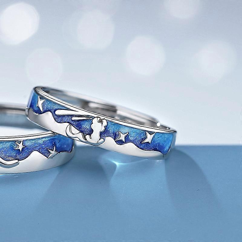 The Little Prince and the Fox Rings, Personalized Opening Adjustable ...