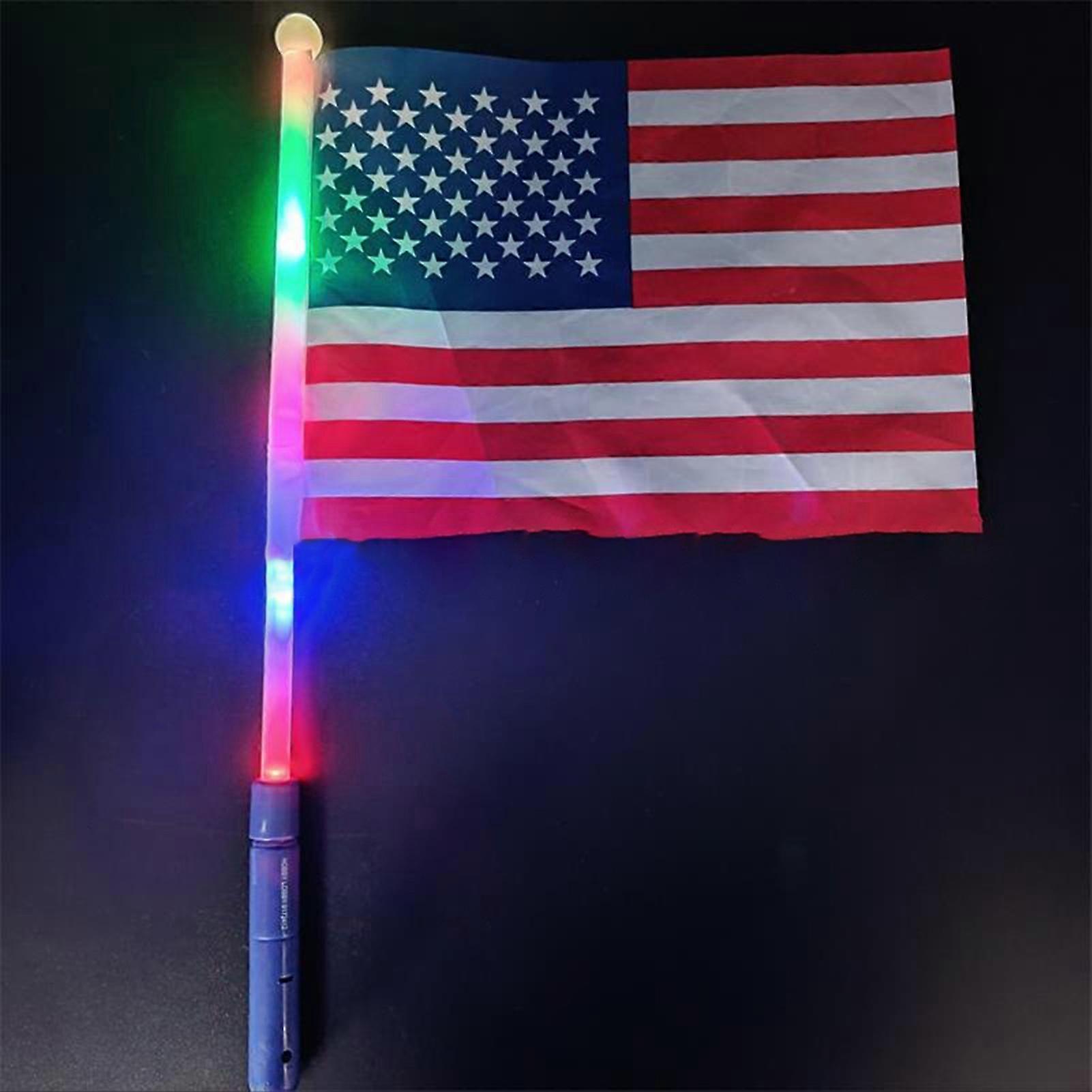 Glowing Flag Handheld Holiday Decoration Vivid Color LED Luminous Mini ...