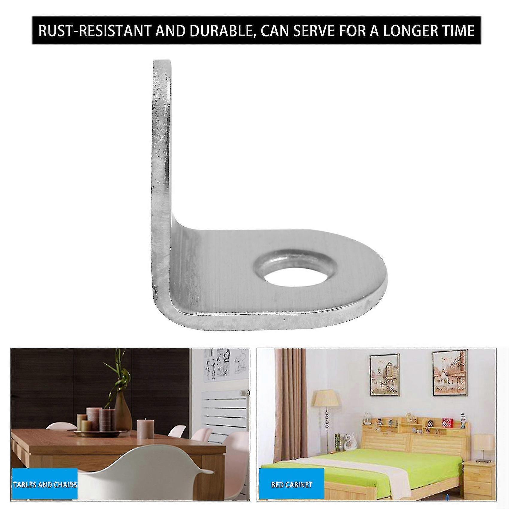 20 Pcs Stainless Steel L Bracket Corner Brace Joint Right Angle Bracket ...