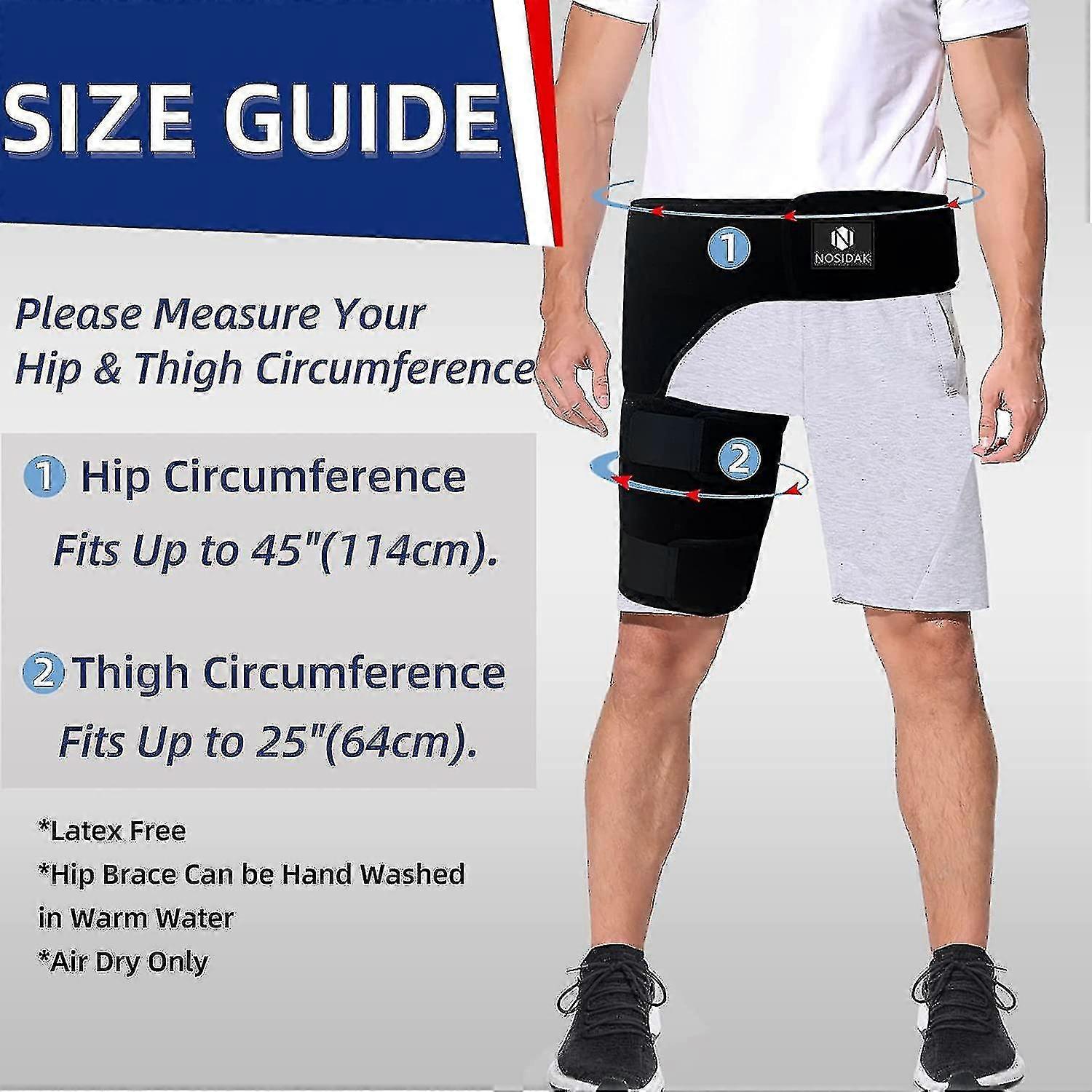 Hip Brace For Sciatica Pain Relief Hamstring Compression Sleeve Groin ...