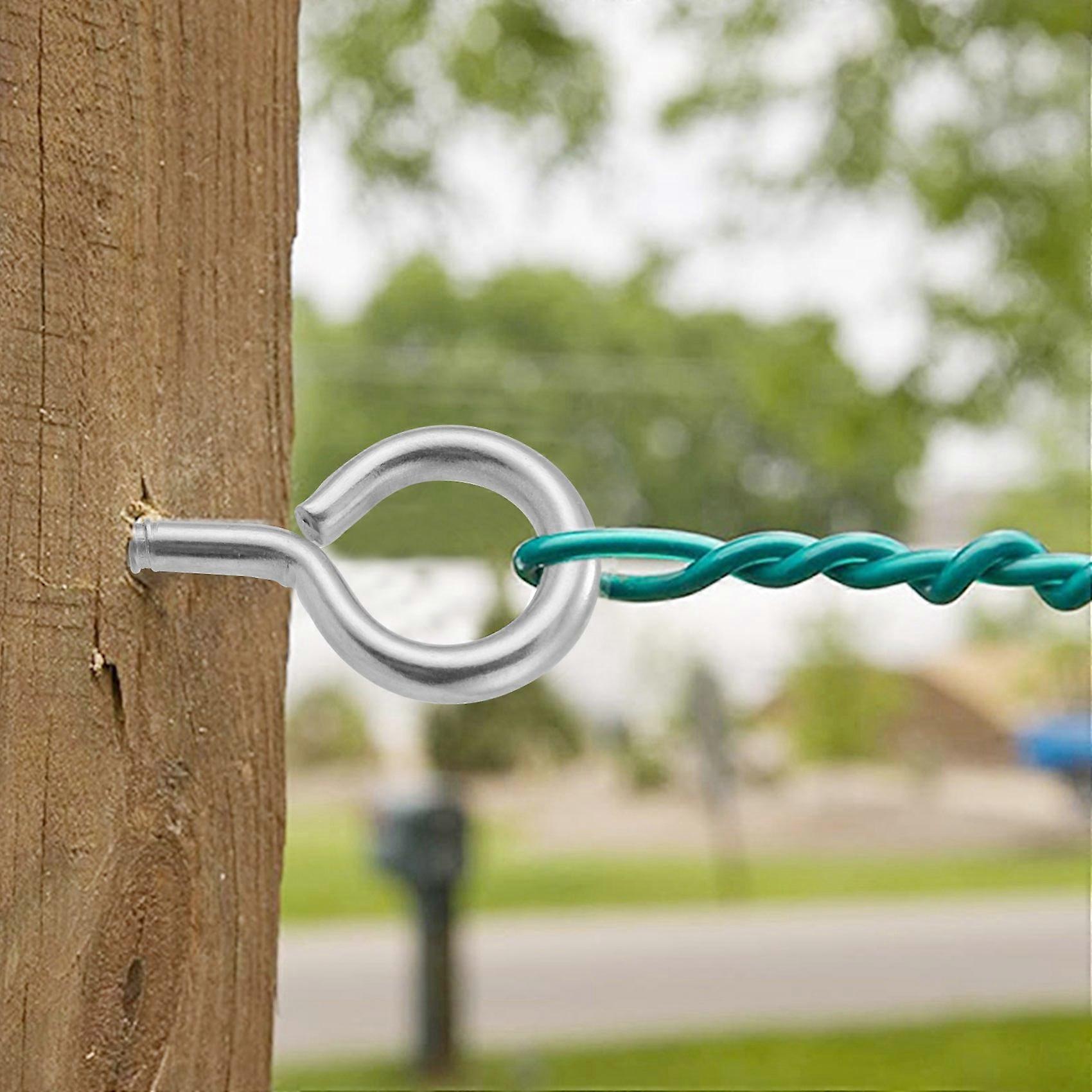 10 Pack Stainless Steel Eye Shape Screws Metal Hook Wood Terminal Ring ...