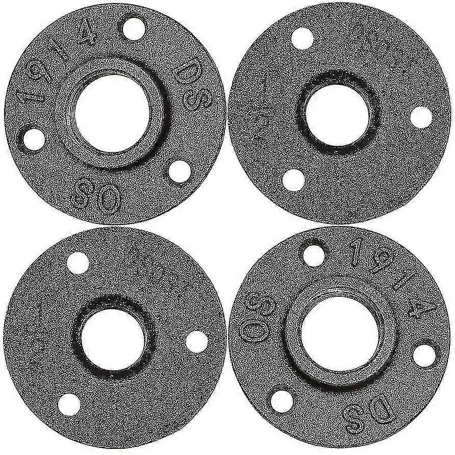 10pcs 1/2-inch Floor Flange Pipe,industrial Iron Black Pipe Flanges Diy ...