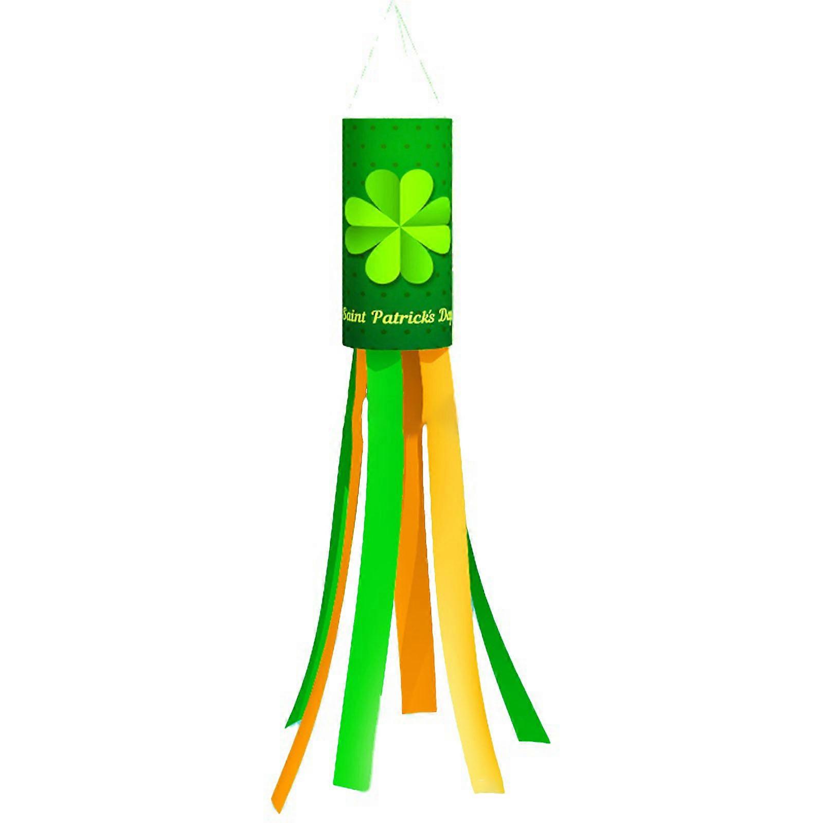 Saint Patrick's Day Windsock Flag Irish Green Shamrock Hanging Ornament ...