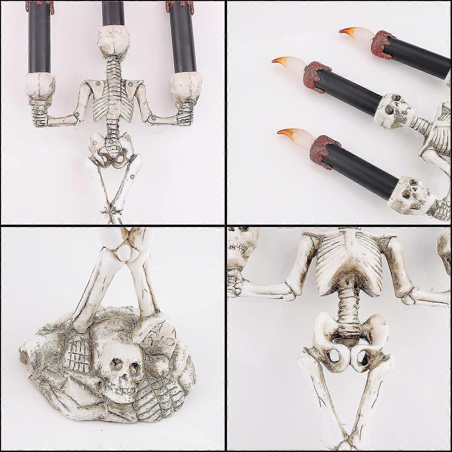 SilverHalloween Candles Candelabra, Halloween Candelabra Holder with ...