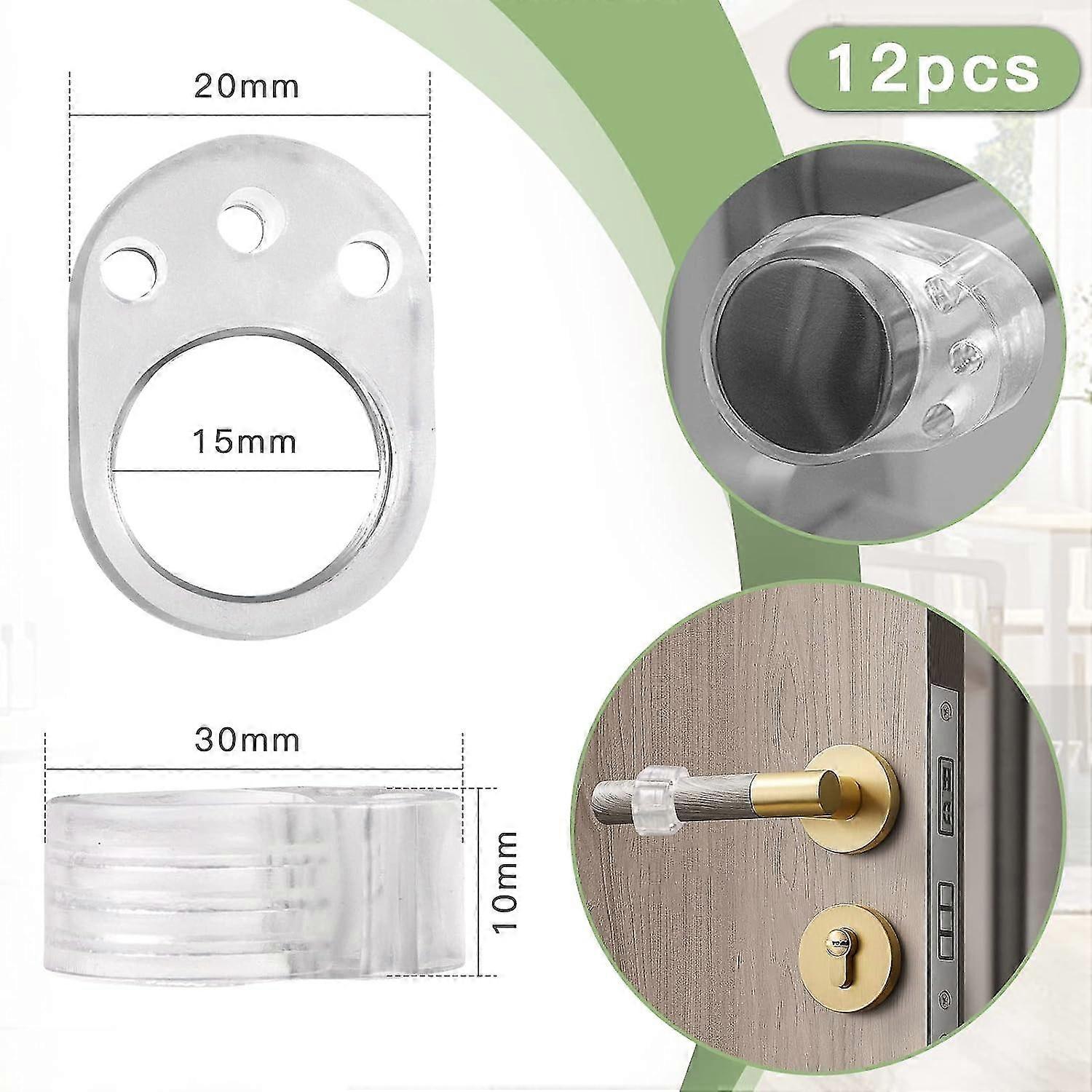 12 Pieces Silicone Door Anti-door Handle Protection Wall Door And ...