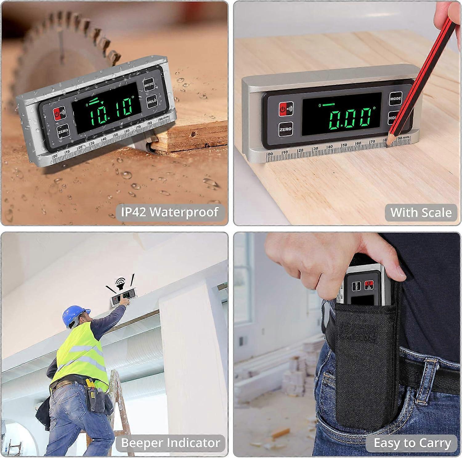Digital Protractor Inclinometer with Scale 4 90 Level Housing with V ...