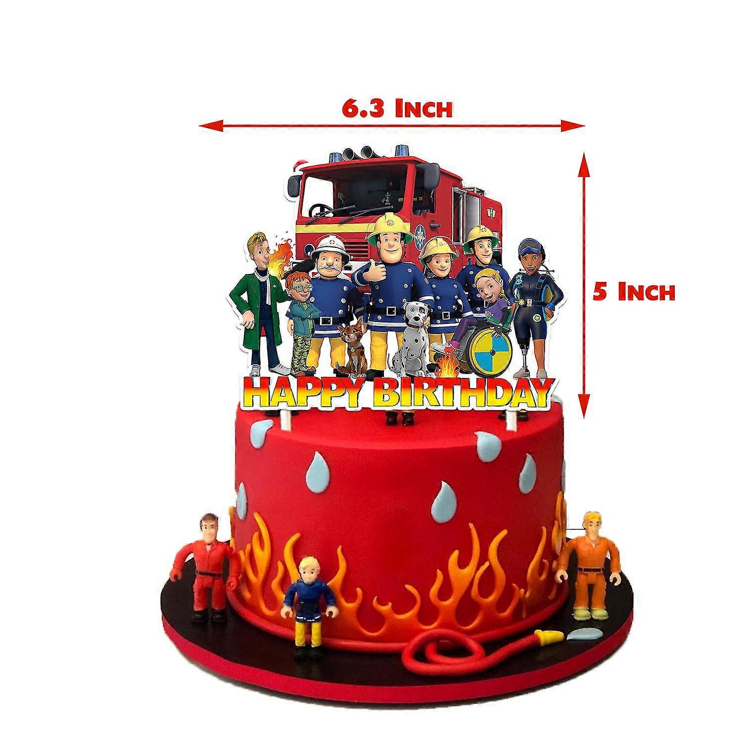Fireman Sam Themed Birthday Party Decorations Dovetail Pull Tabs Cake ...