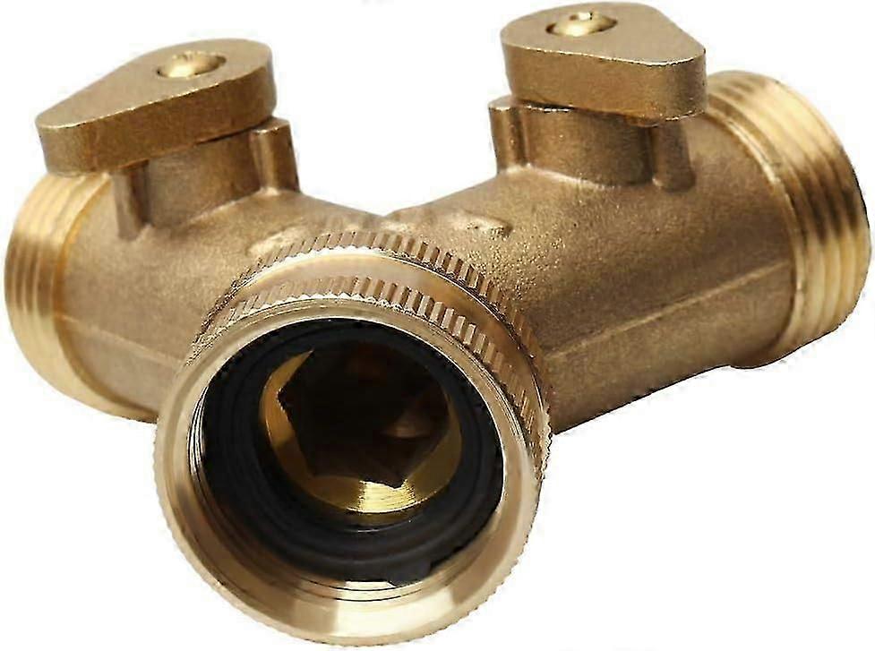Brass Manifold, 3/4" Tap Y Splitter Brass Manifold Two Way Washing ...