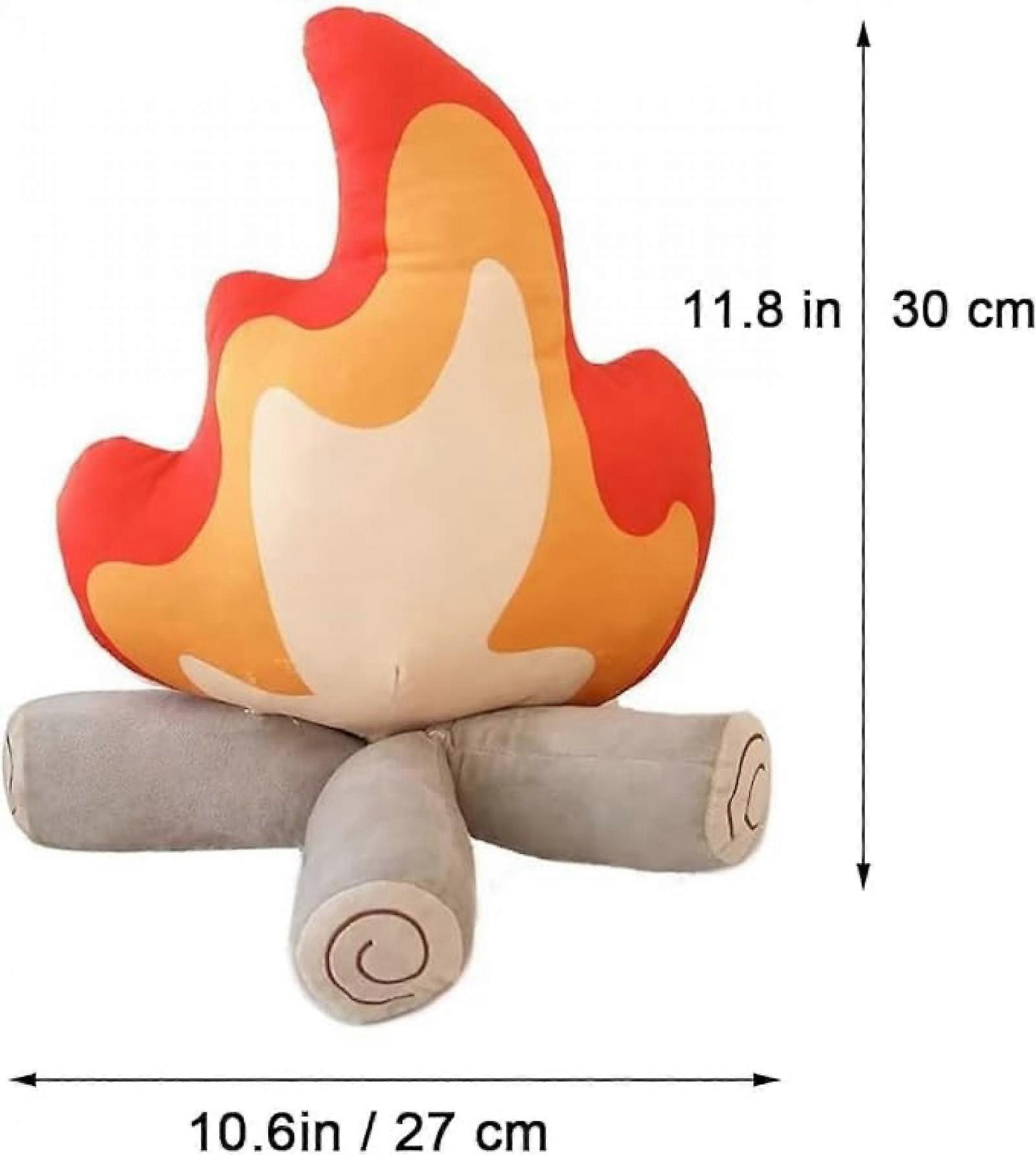Simulation Campfire Plush Pillow, Flame Stuffed Plush Toy Room ...