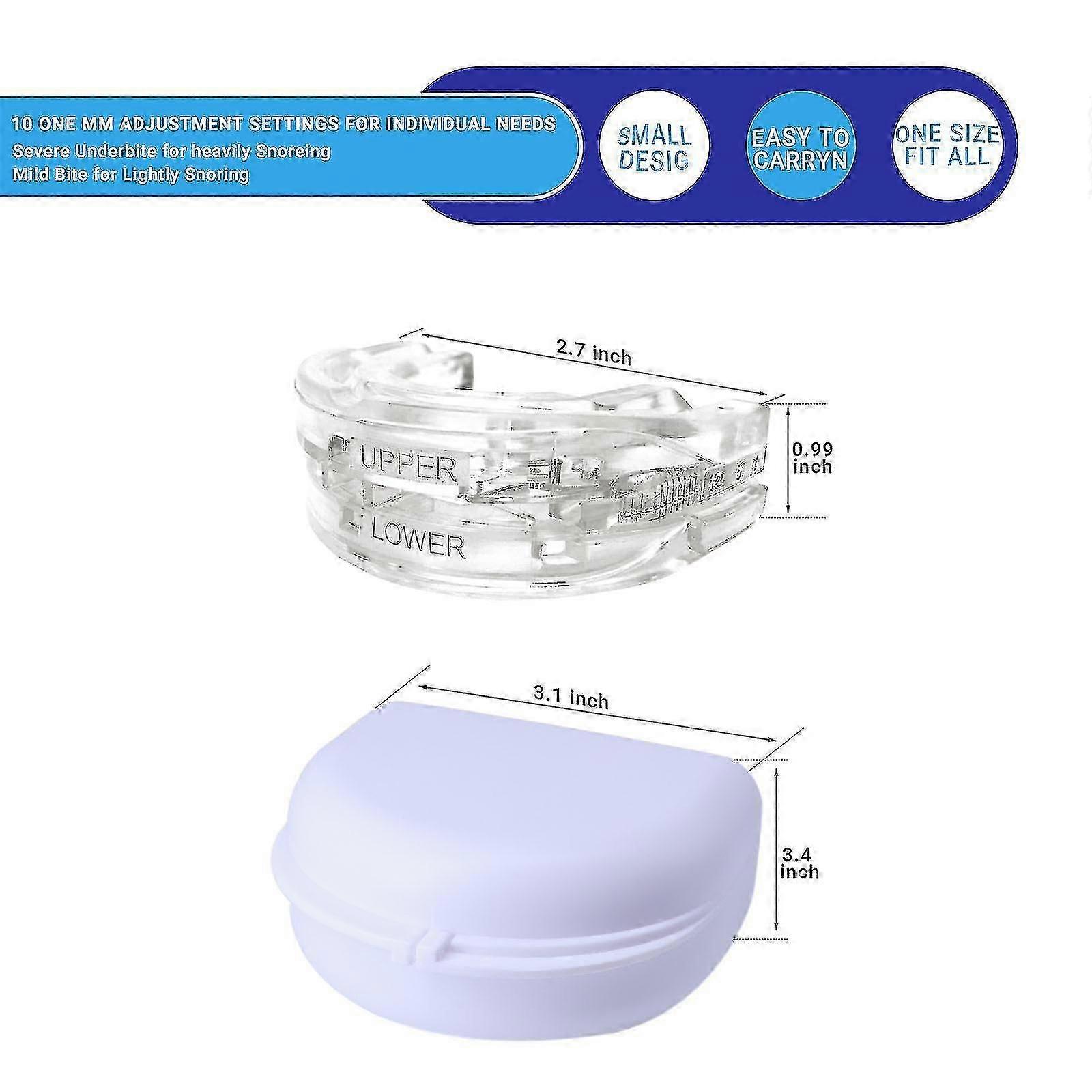 Anti-snore Mouthguard, Adjustable Anti-snoring Mouthpiece, Night Time ...