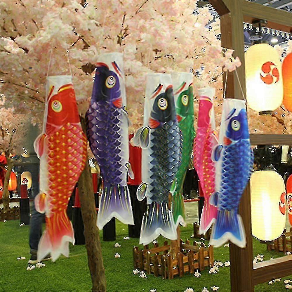 5 Pcs Japanese Carp Windsock Streamers Fish Flag Kite Japanese Carp ...