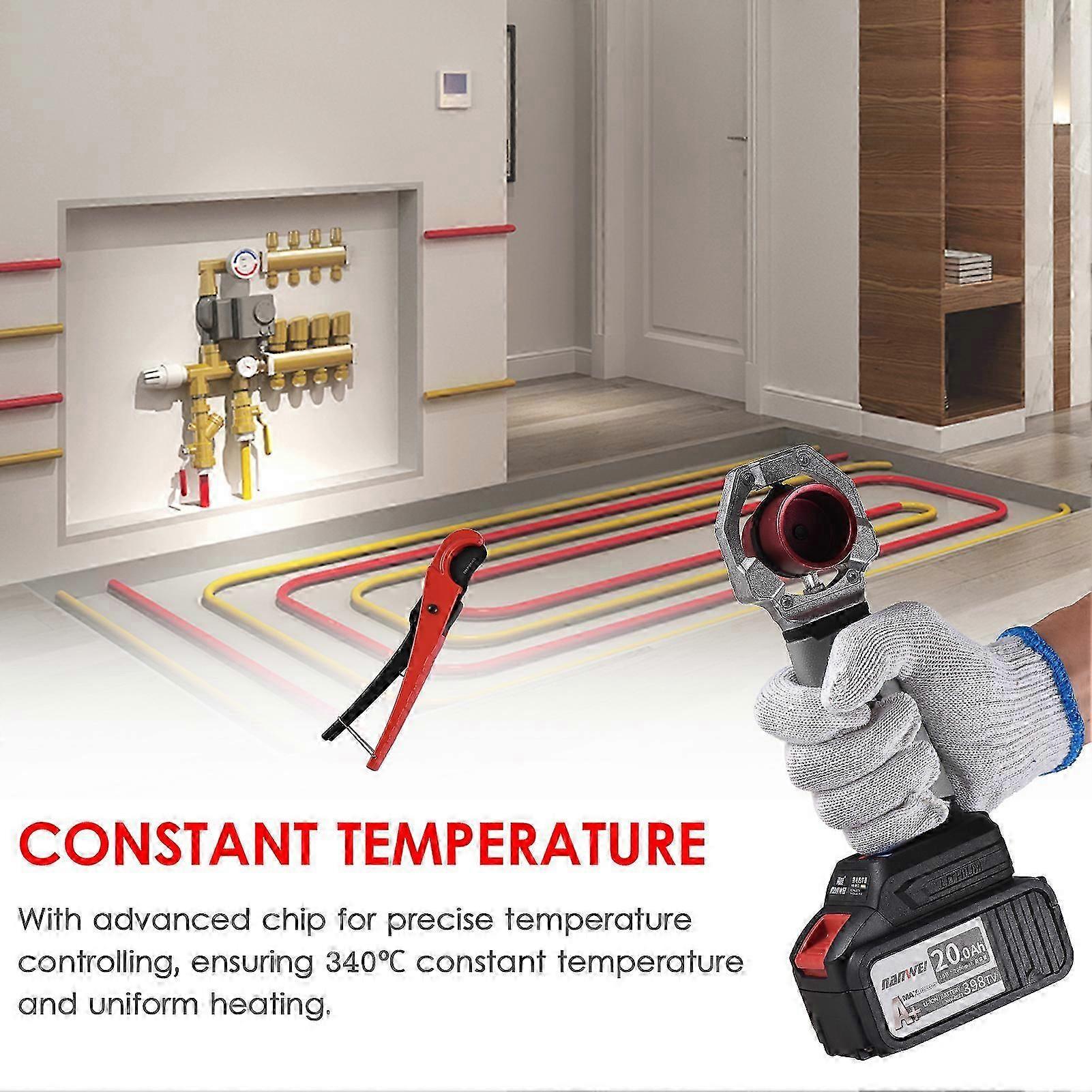 21V Cordless Electric Pipe Welding Machine 340 Socket Fusion Welder ...