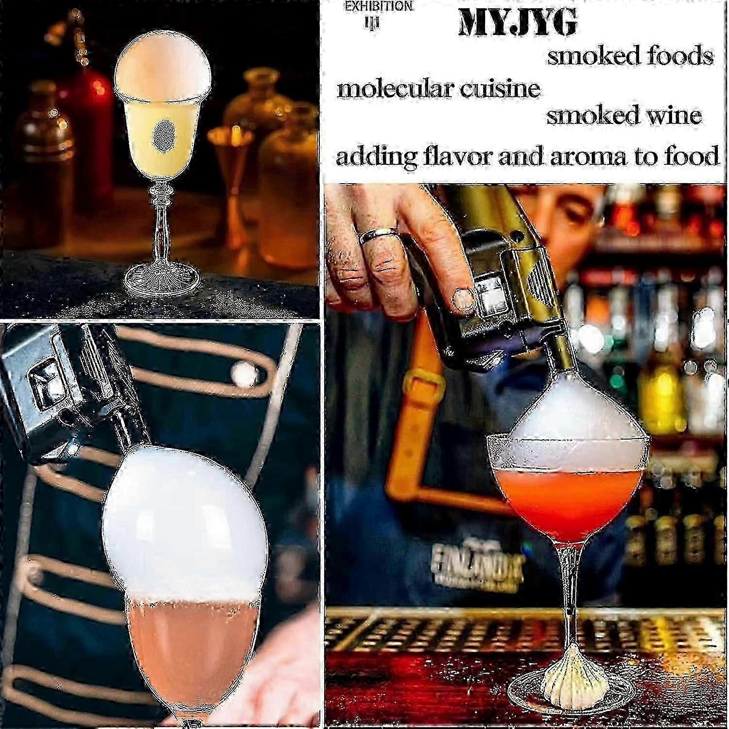 Cocktail Smoking Kit with Bubble Gun 5-Flavor Aroma Oil and Edible ...