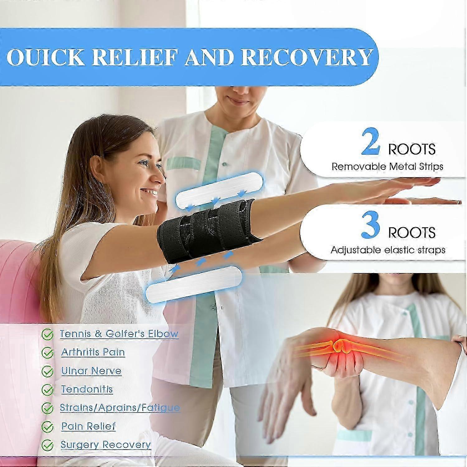 Cubital Tunnel Syndrome Support Brace for Night Immobilization, Ulnar ...