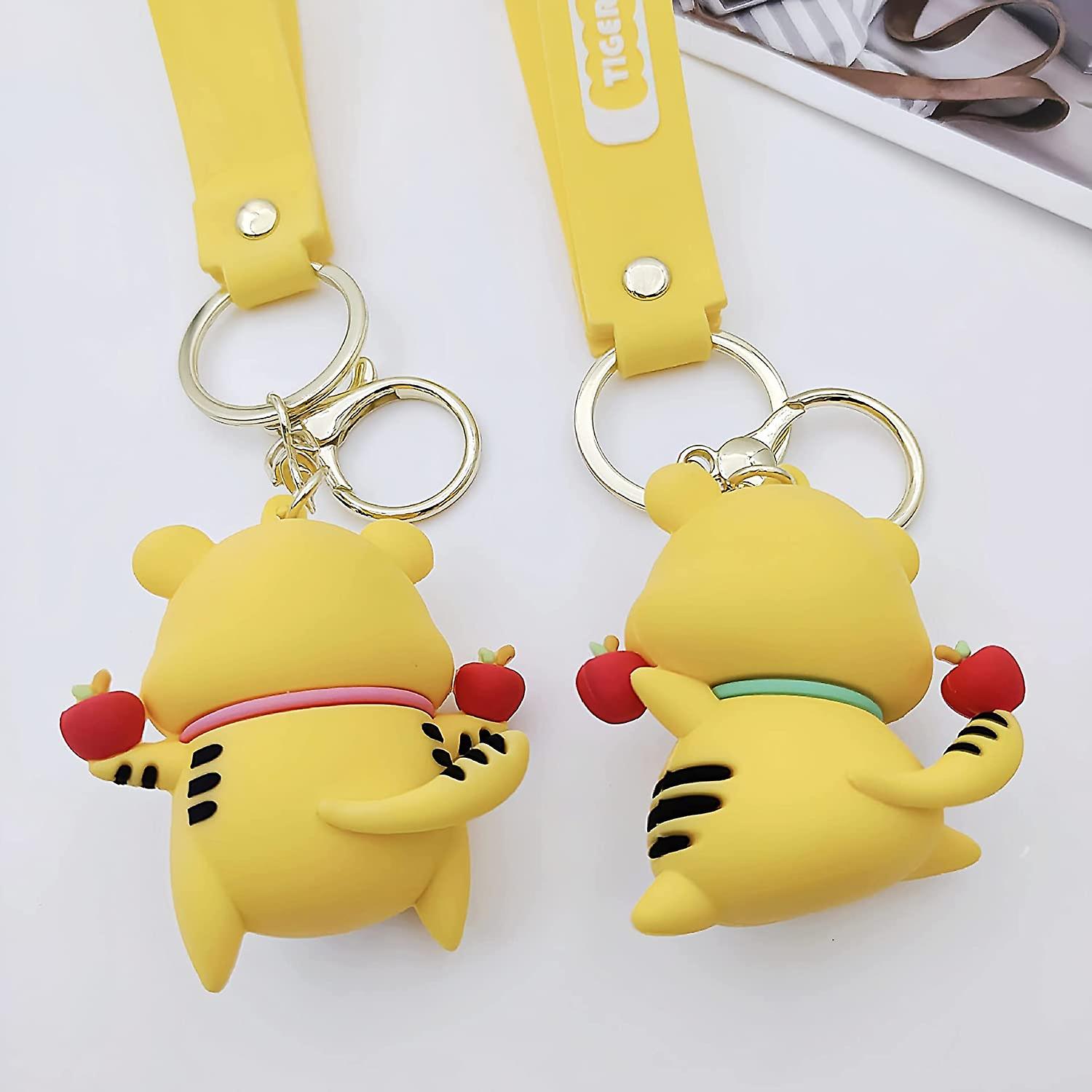 Boys Men Girls Women Creative Pvc Tiger Keychain Tiger New Year Gift ...