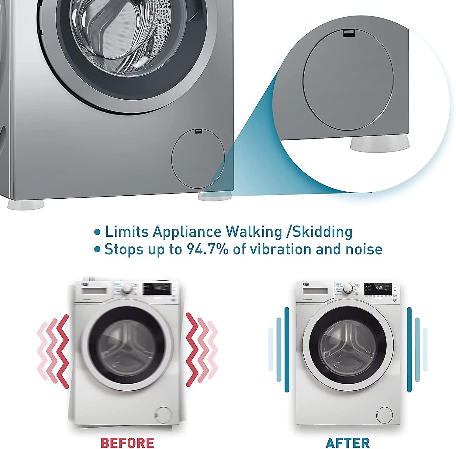 Washing Machine Feet Pad, Anti Vibration Rubber Feet No-slip Flooring ...