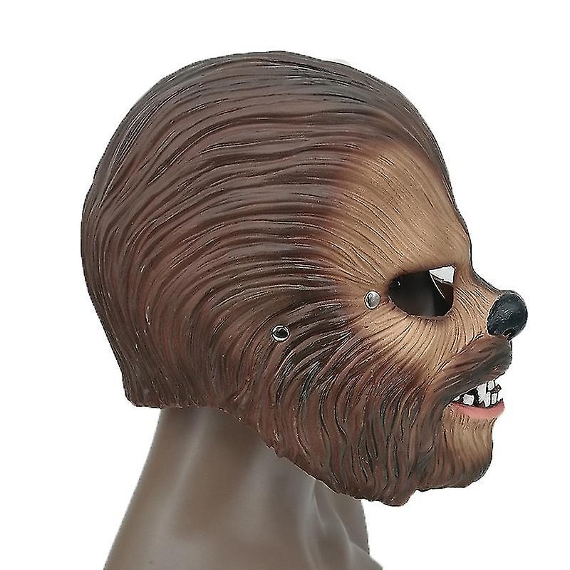 Halloween Mask Movable Jaw Full Head Chewbacca Masks Movie Cosplay ...