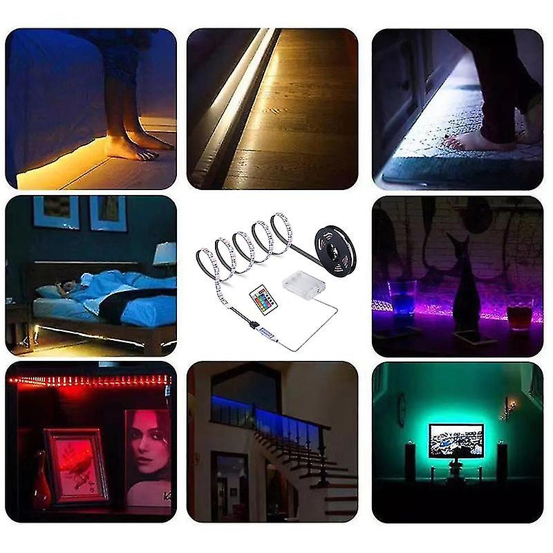 Led Strip Light Remote Control Battery Box Powered High Brightness Ip65 ...