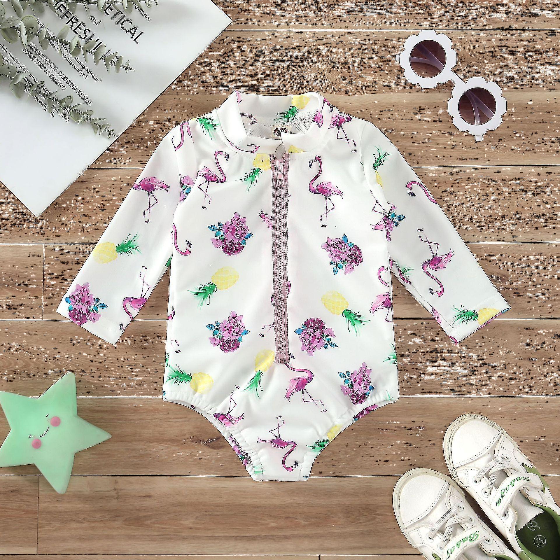 Children's Rainbow Swimsuit Zipper Bikini Harness Type Triangle ...