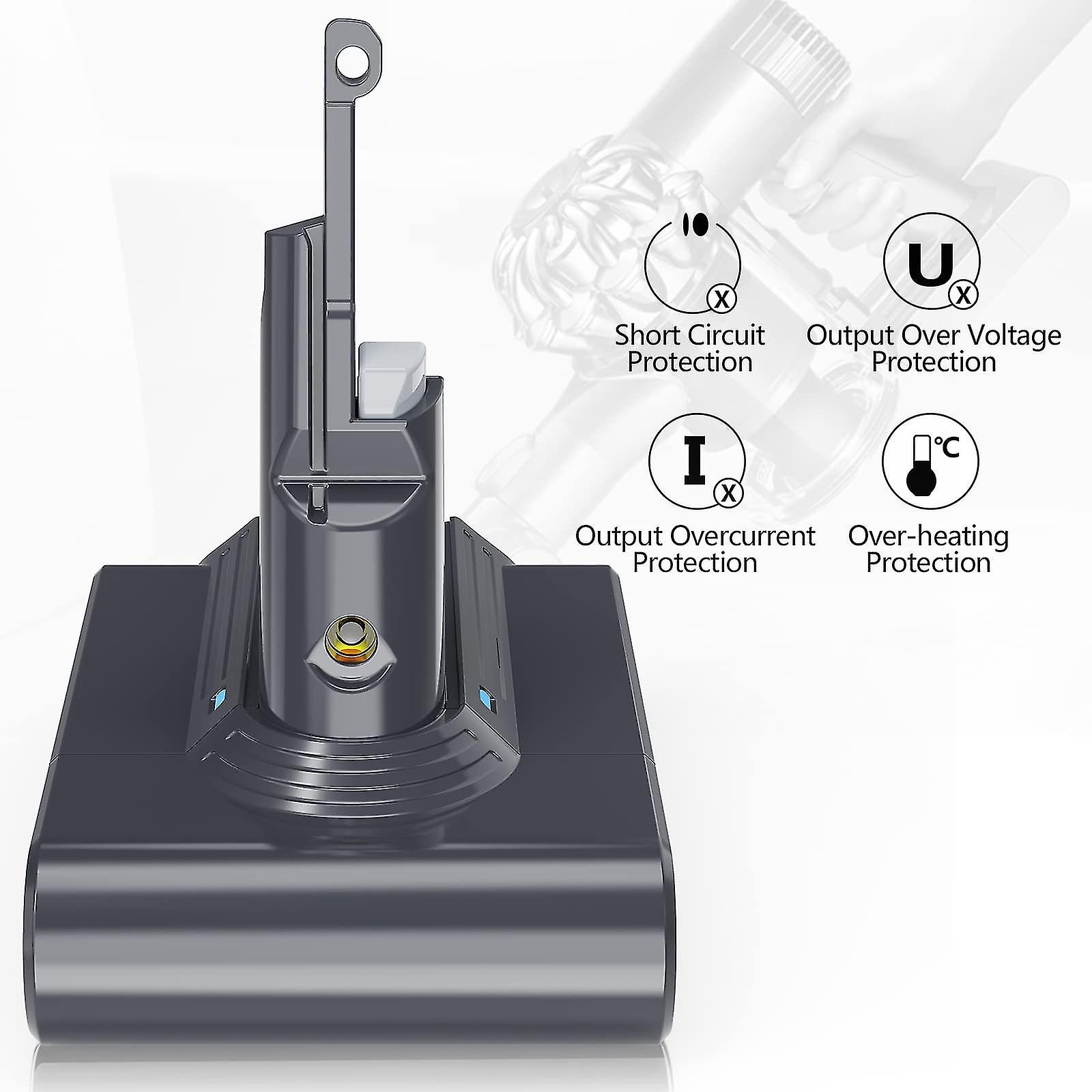 6000mAh 21.6v litium V7 batteribyte för Dyson V7 Motorhead Pro V7 ...