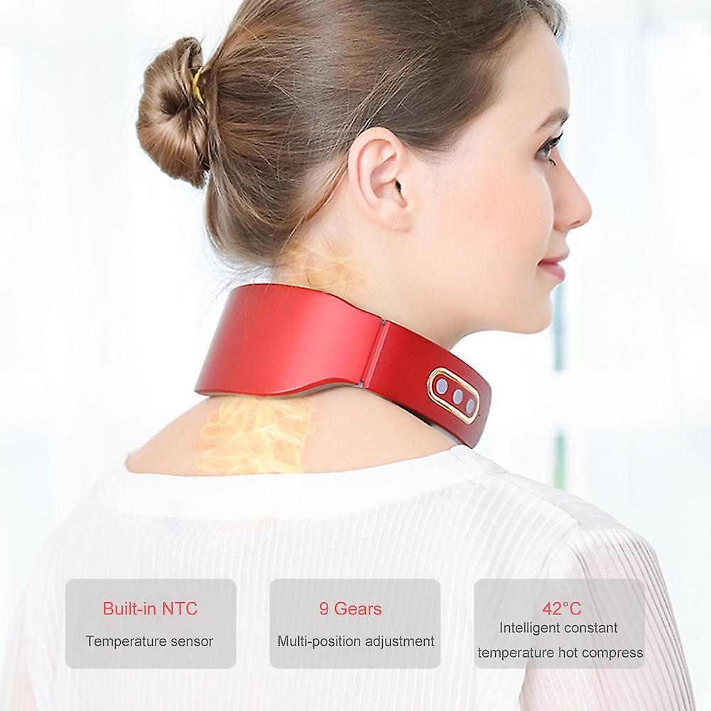 Smart electric neck and shoulder pulse massager 4 heads kneading ...