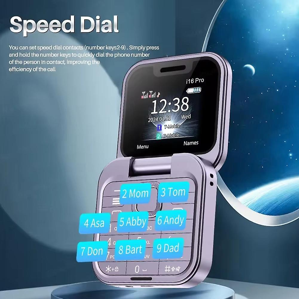 2024 New Mini Flip Mobile Phone 2 SIM Cards Small Display Foldable Cell ...