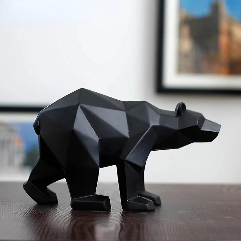 Bear Sculpture Geometric Resin Polar Bear Statue Crafts Fashion Desktop ...