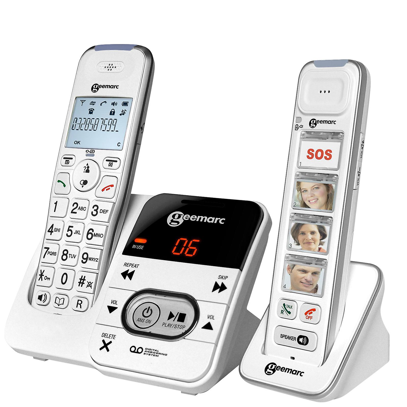 Senior landline telephone with Photo Mobility Pack 296 keypad, White ...