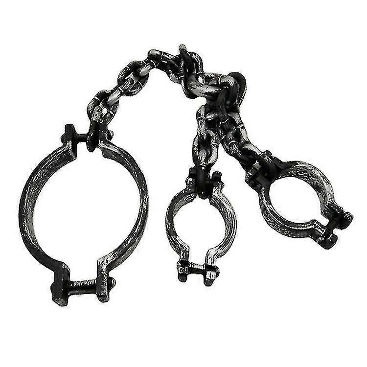 Gyfdym Prisoner Shackles Plastic Chains Halloween Decoration Jail Prop ...