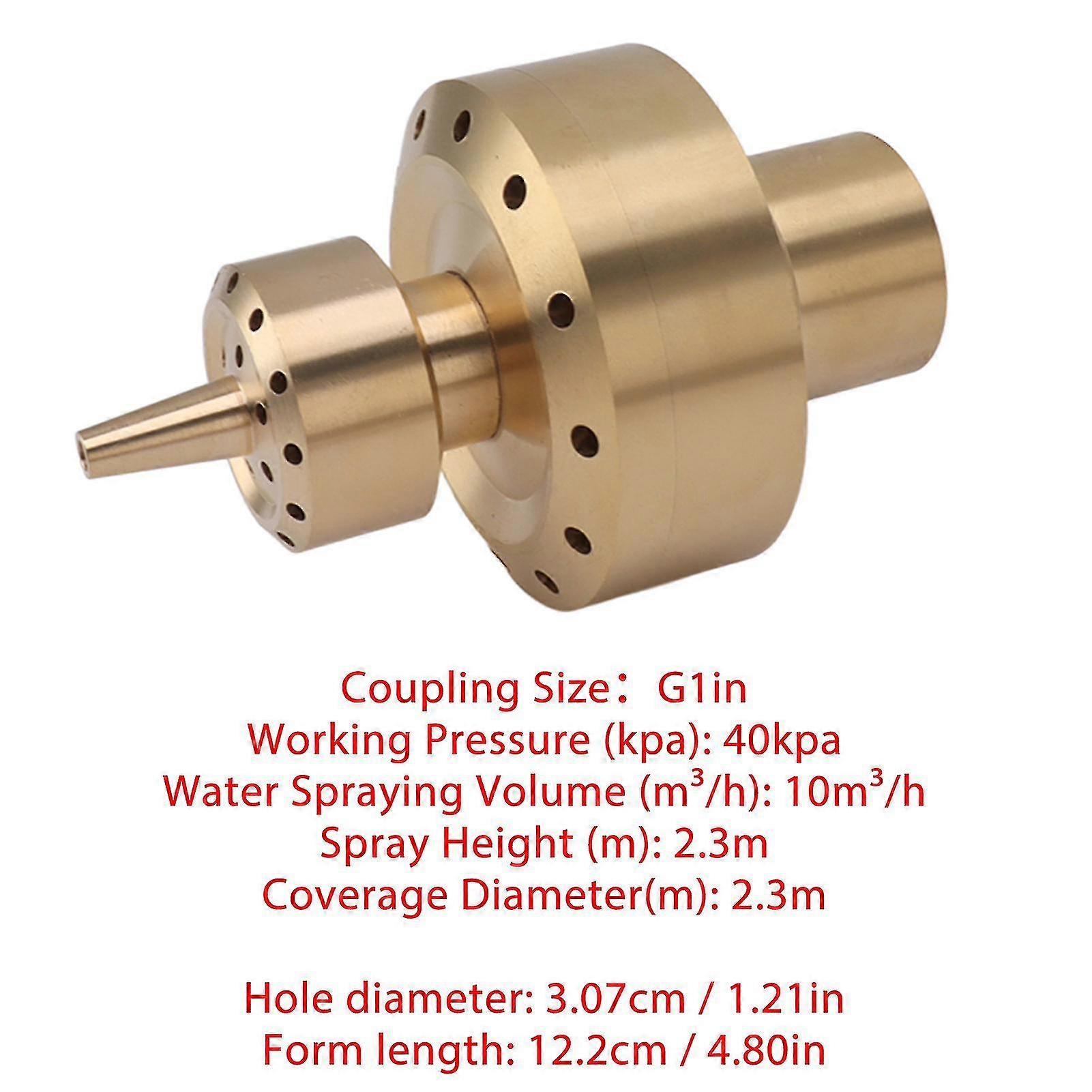 Copper Double Column Fountain Nozzle Music Fountain Landscape Scenery ...