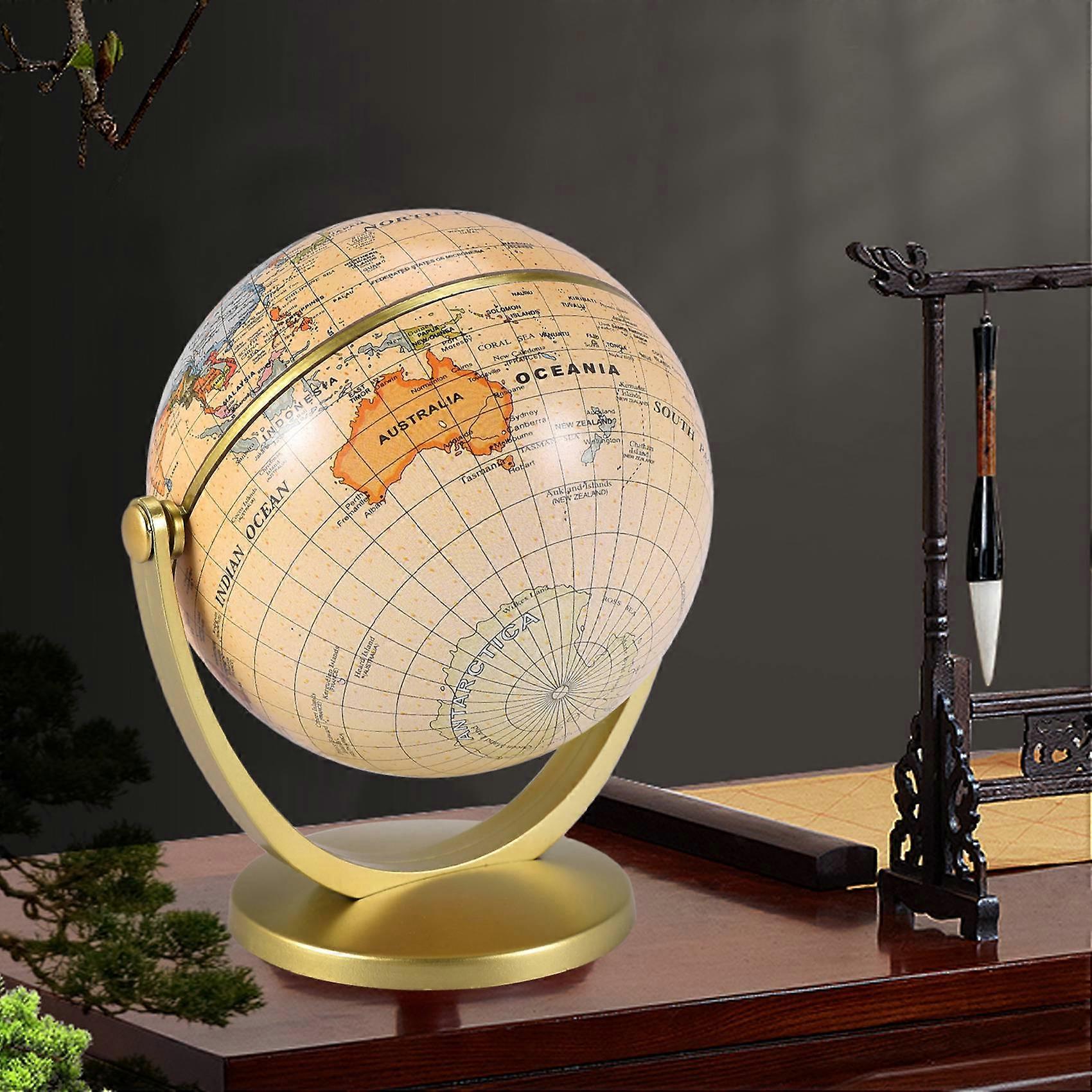 Retro Rotating World Globe Earth Antique Home Office Desktop Decor ...
