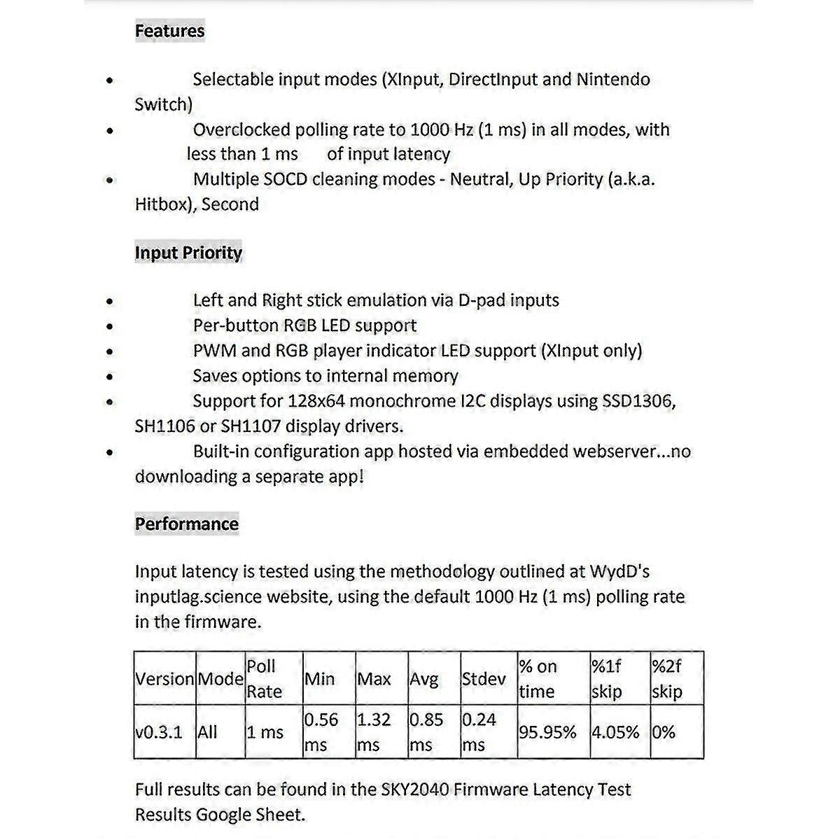 Fight Stick Arcade Joystick Hot Swap Encoder Controller Xinput Dinput Mini Hitbox Console For Pc