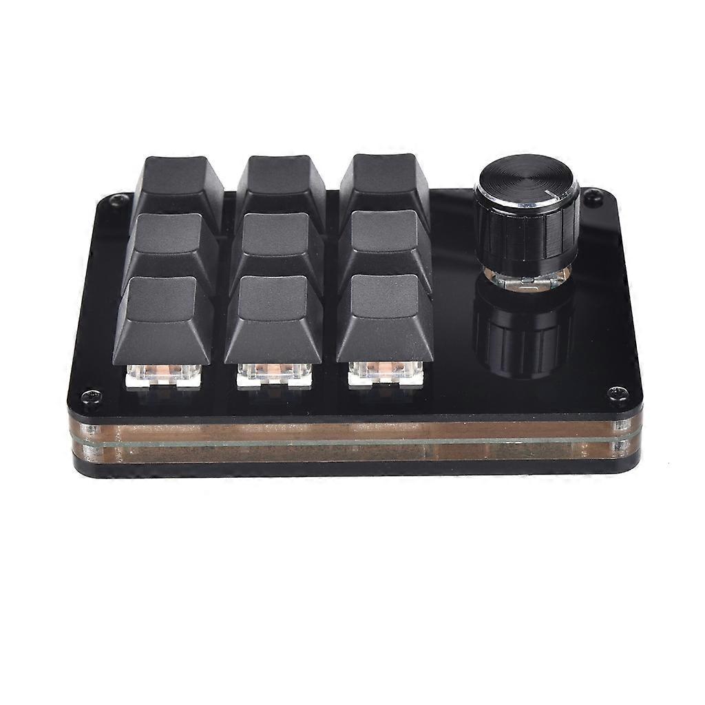 Mini Macro Mechanical Keyboard 9 Key Fully Programmable Keyboard with 1 ...