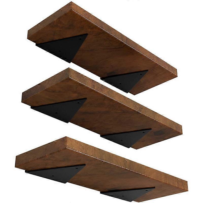 4 Pieces Floating Shelf Brackets, Invisible Triangular Wall Shelf ...