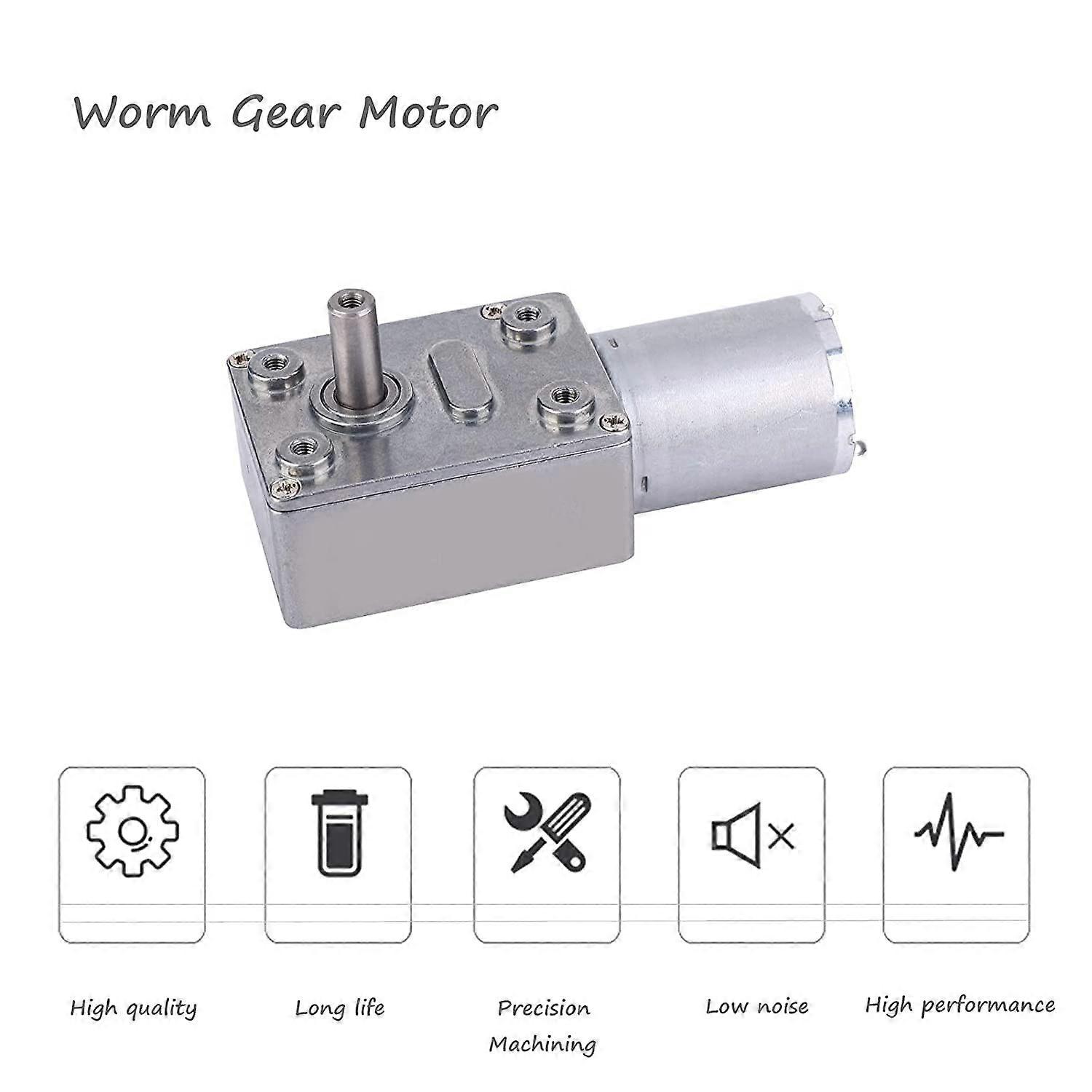 DC 12V Electric Motor Reversible Reduction Turbine High Torque Worm ...