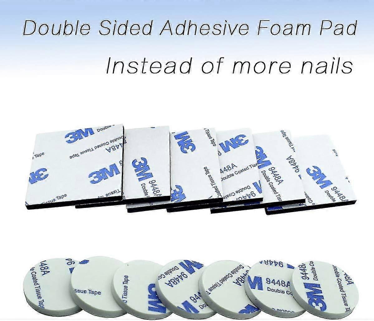 Double Sided Foam Pads, 50 Pcs Double Adhesive Foam Pads Strong ...