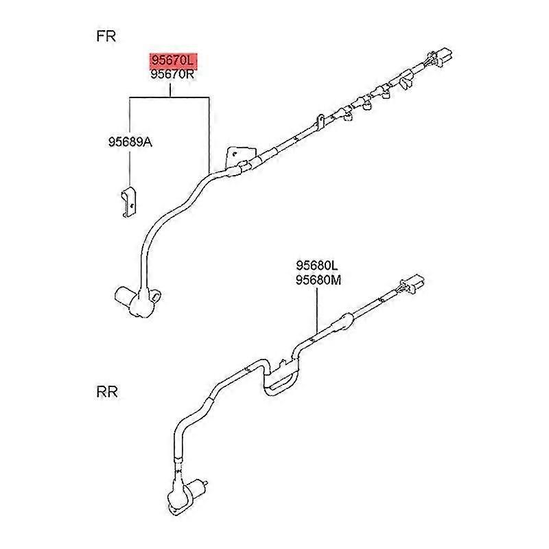95670-08300 Front Left ABS Sensor for 2007-2016 Auto Part Wheel Speed ...