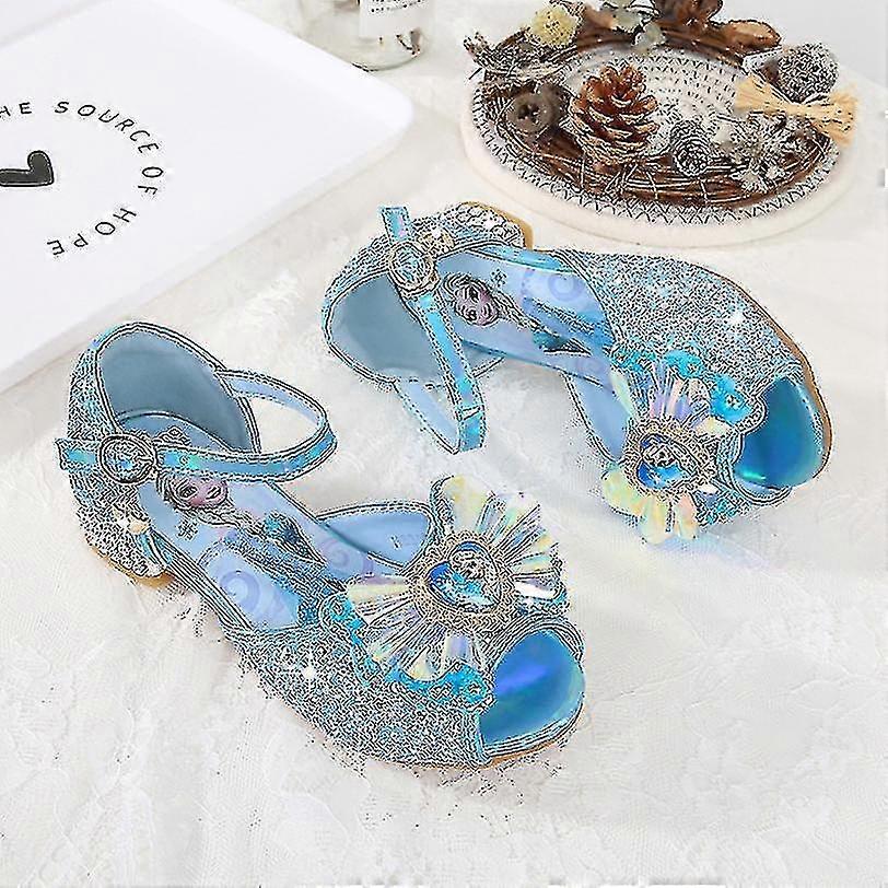 Girls Sandals Frozen 2 Elsa Princess Shoes Little Girls Crystal Shoes ...