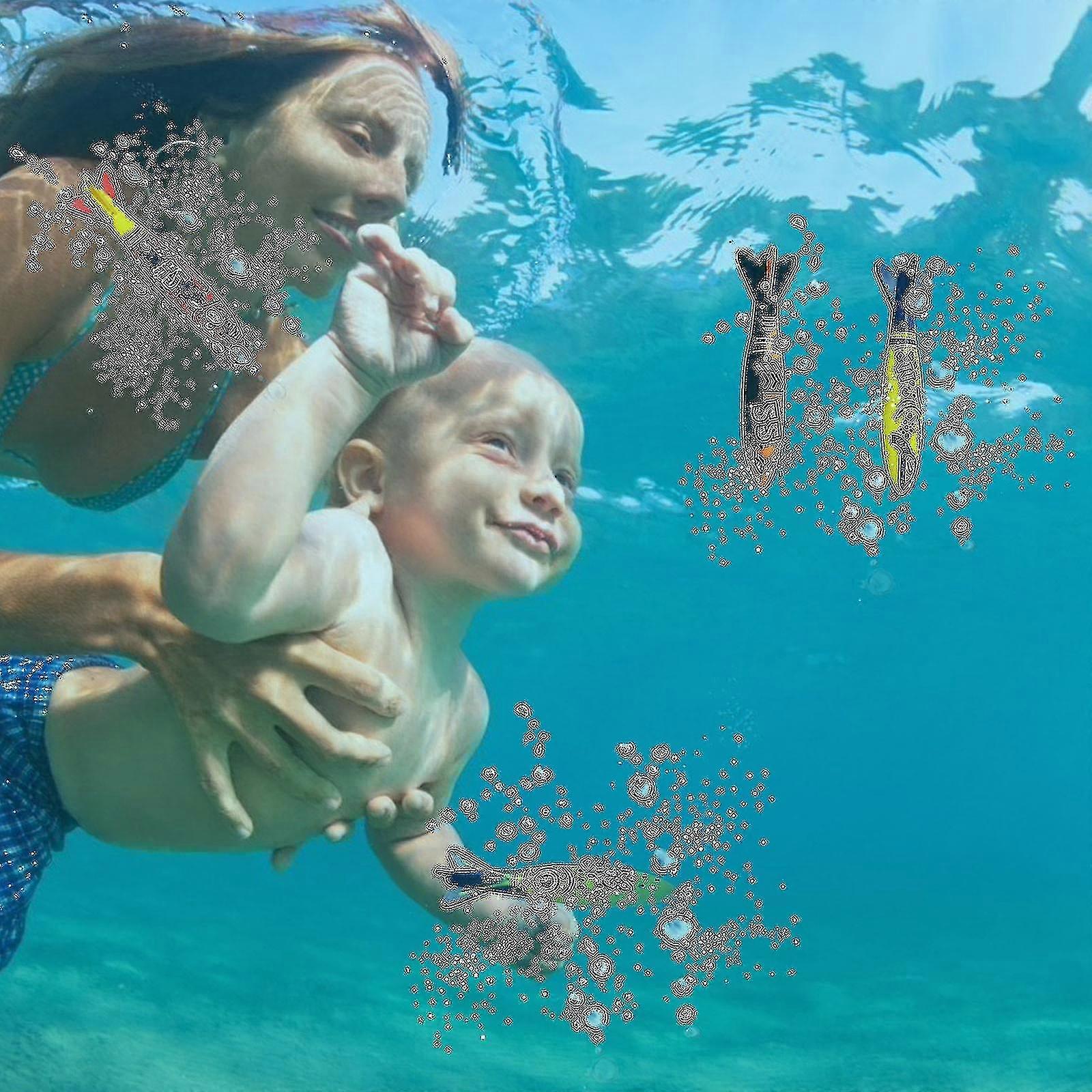 Diving Underwater Swimming Colorful Pool Sink Ringtraining Under Water ...