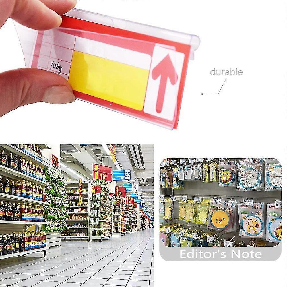 Pack Of 50 Plastic Label Holders, Transparent Price Tag Label Holder ...