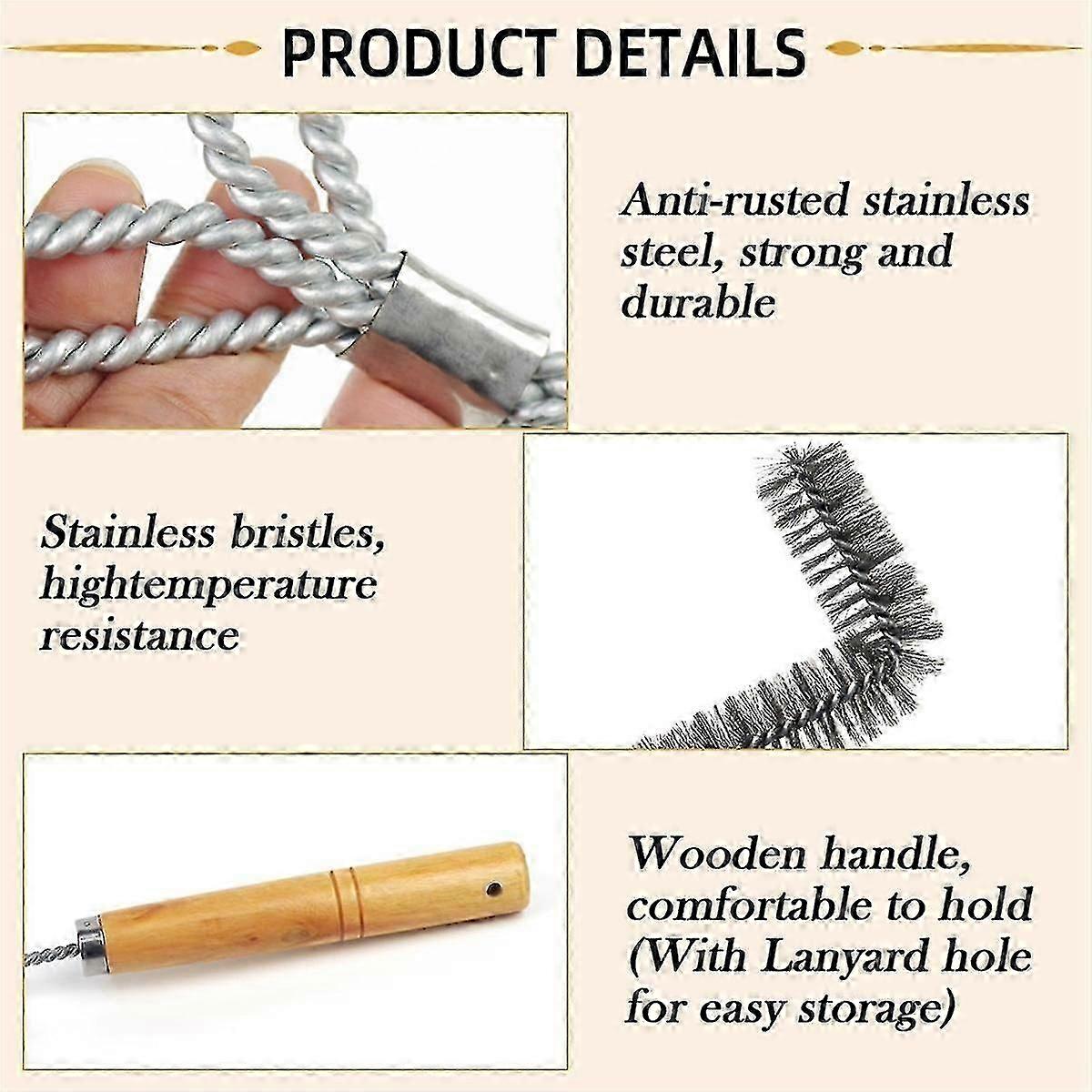 3Pieces Fryer Cleaning Tools,Stainless Steel Deep Fryer Cleaning Tools ...