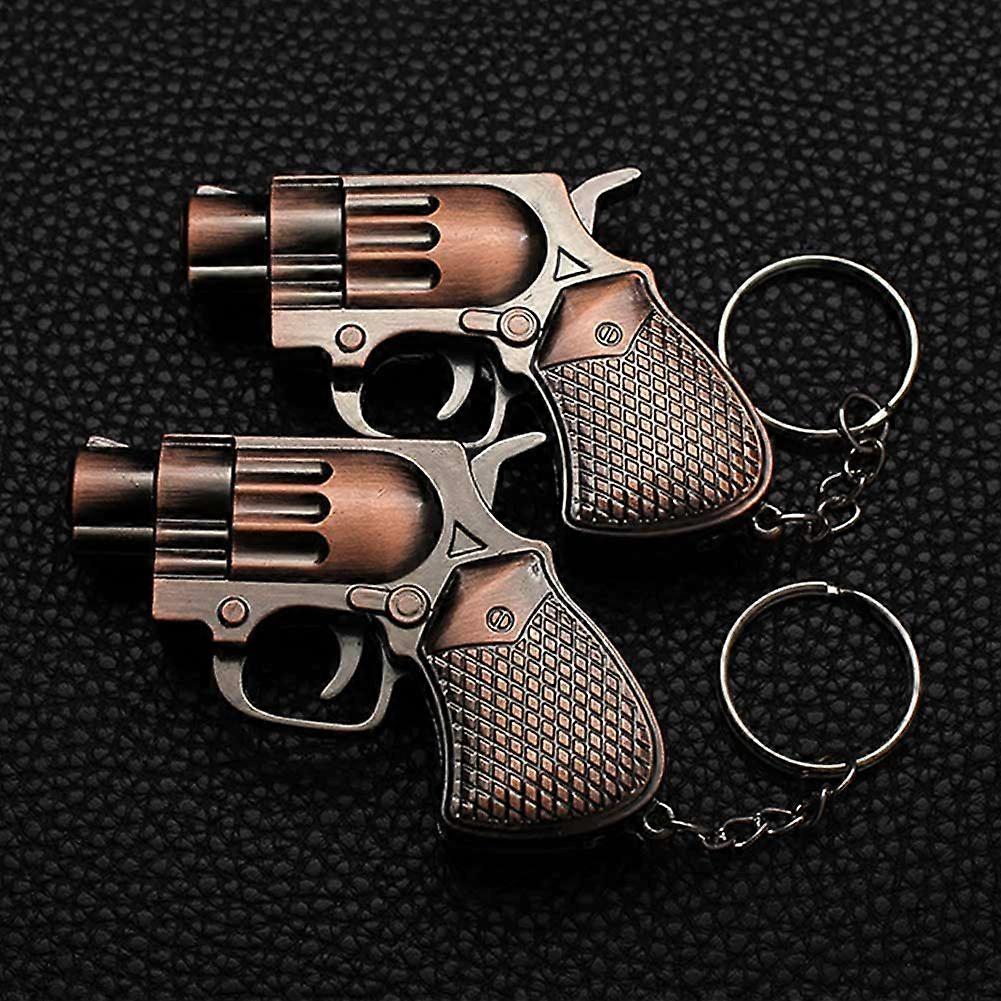 Red Flame Windproof Jet Lighter - Mini Gun Design Refillable Butane ...