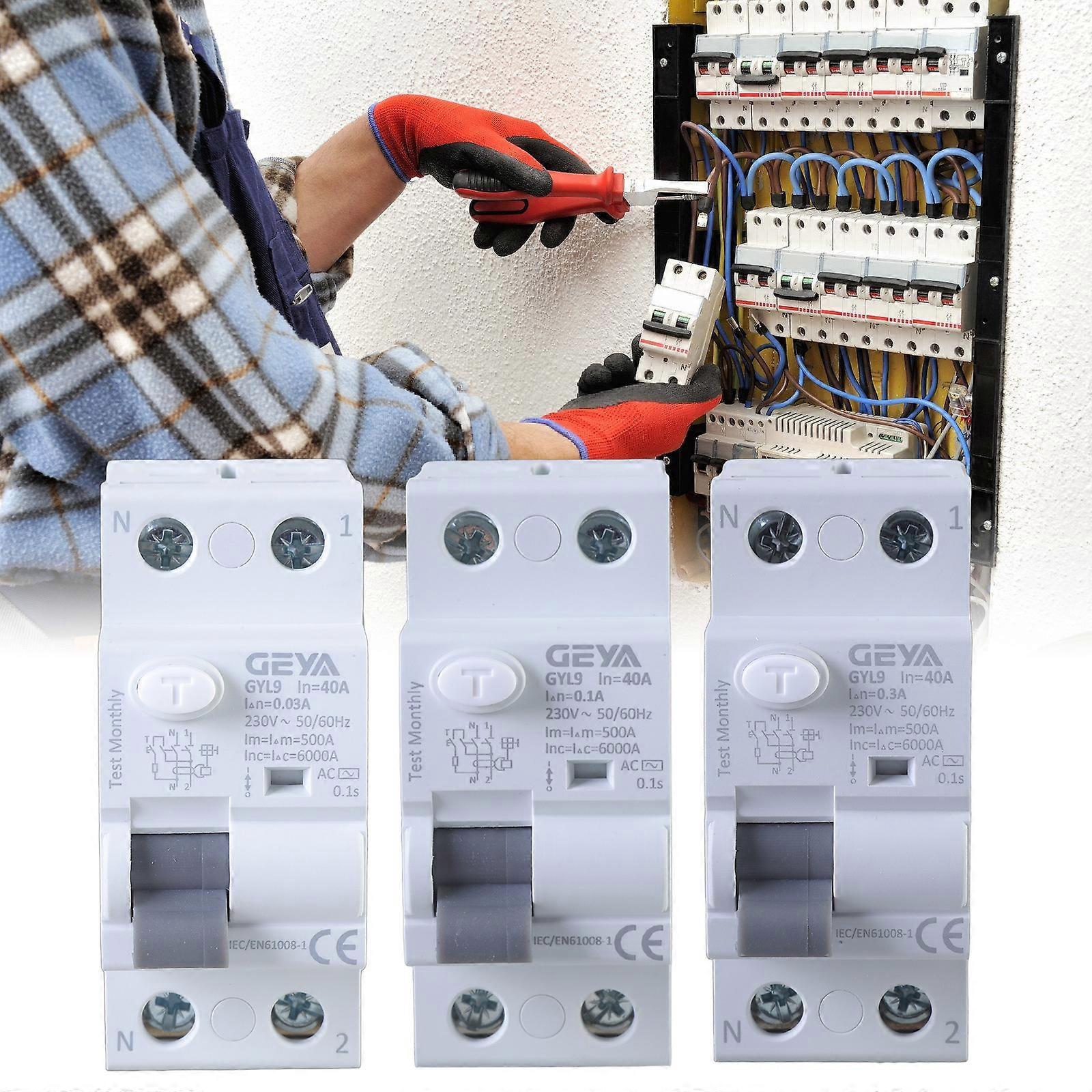 Auto Recloser Leakage Circuit Breaker 2P 40A Safety Switches Automatic ...