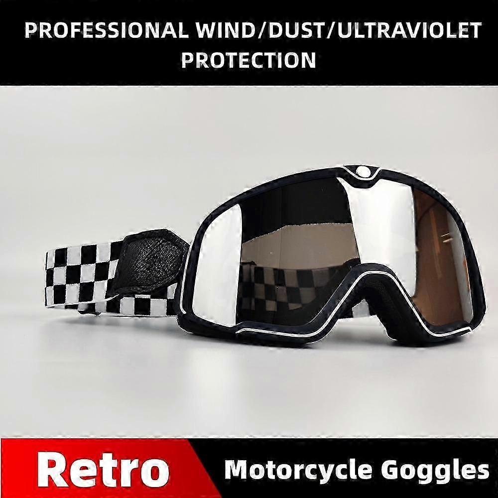 Retro Motorcycle Goggles Ski Glasses Motocross Sunglasses Vintage ...
