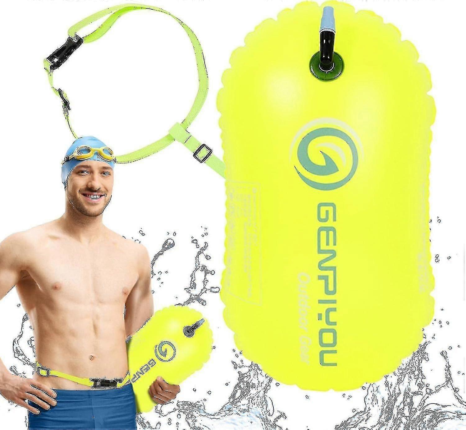 Swim Buoy Waterproof Inflatable Dry Bag, Safety Float Highly Visible ...